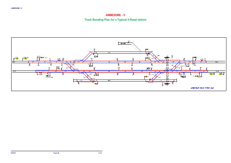 Track Bonding Plan For A Typical 4-Road Station: Annexure - V | PDF