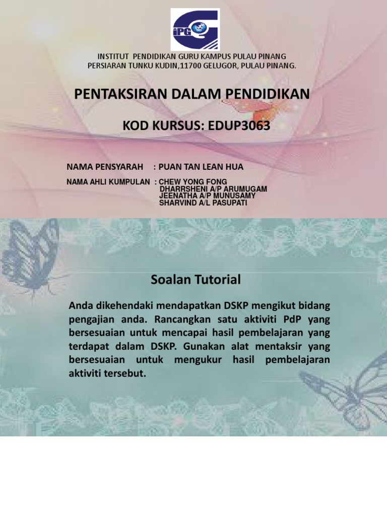 EDUP3063 Pentaksiran Dalam Pendidikan Tutorial M6 (Kump. 1) | PDF