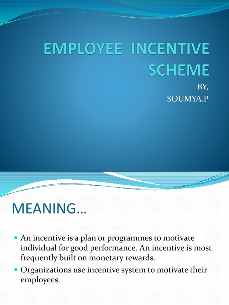 Employee Incentive Scheme | PDF | Piece Work | Wage