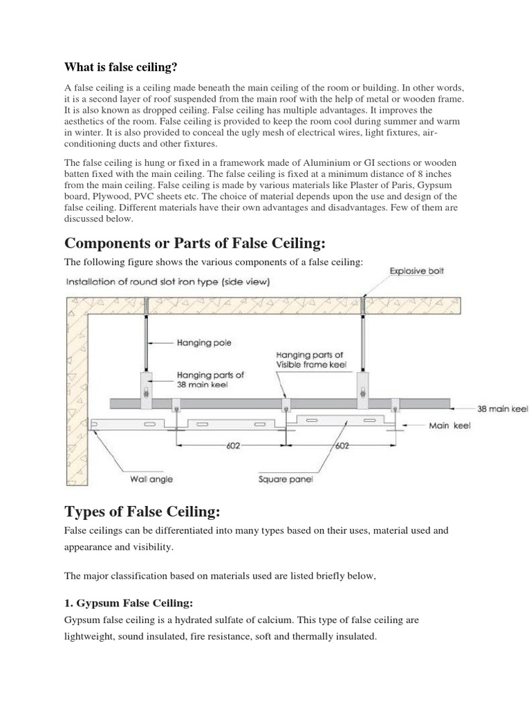 What Is False Ceiling | PDF | Stairs | Ceiling