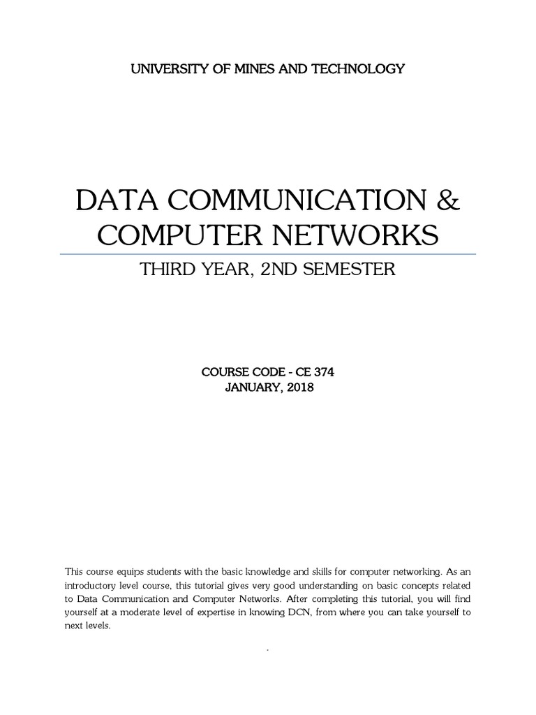 Data Communication Lecture Note | PDF | Network Topology | Duplex ...