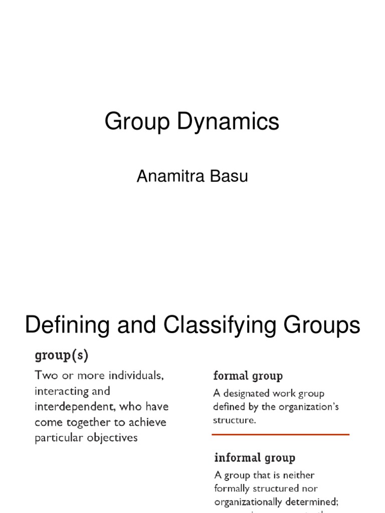 Group Dynamics | PDF | Interpersonal Relationships | Leadership