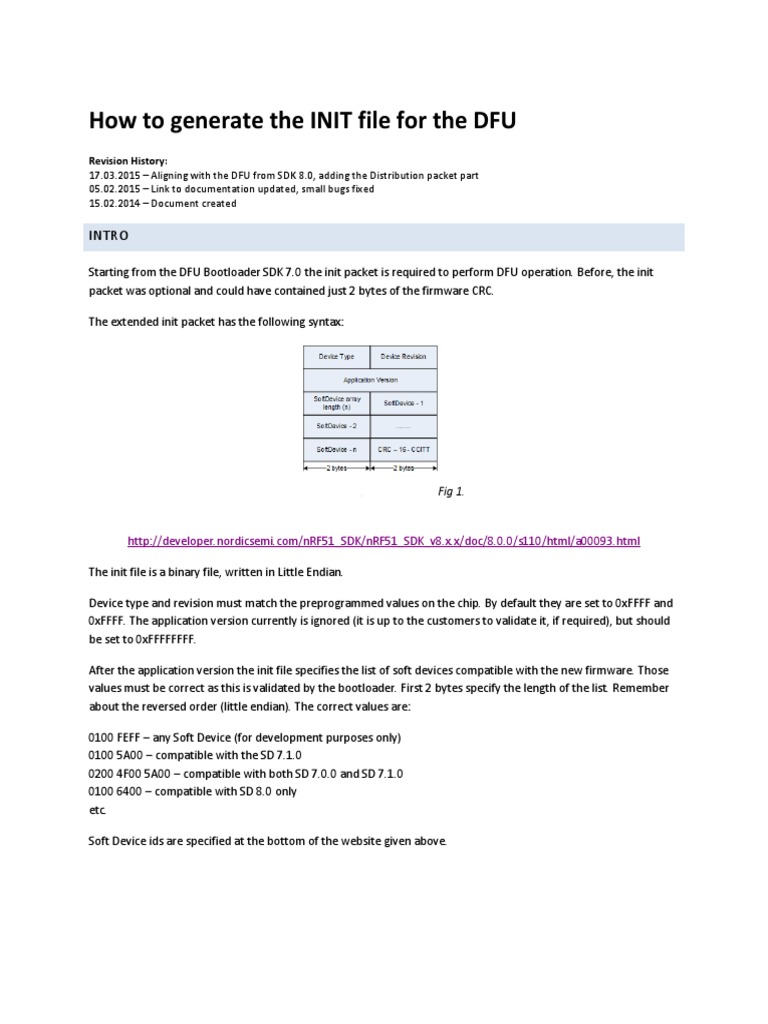 How To Generate The INIT File For DFU | PDF | Booting | Computer File