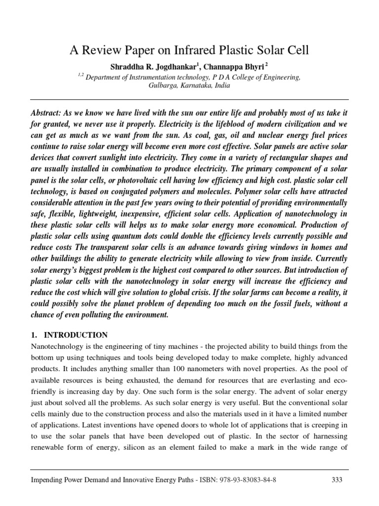 Infrared PDF | PDF | Solar Cell | Thin Film