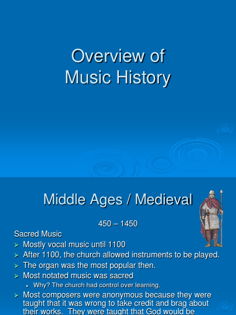Music History Overview | PDF | Classical Period (Music) | Classical Music