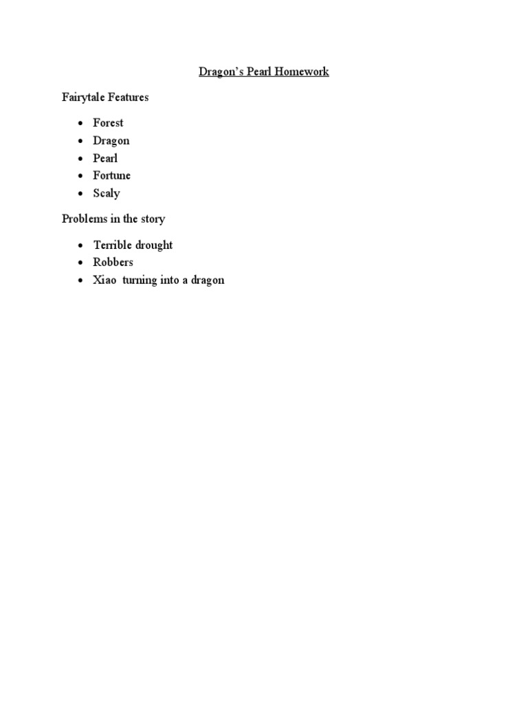 Dragon's Pearl: Fairytale Analysis | PDF