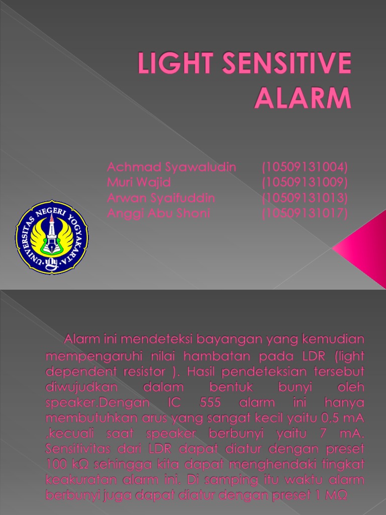 Light Sensitive Alarm | PDF