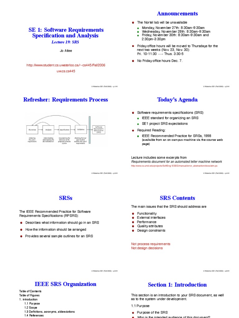 l19 Slides 4up | PDF | Automated Teller Machine | Use Case
