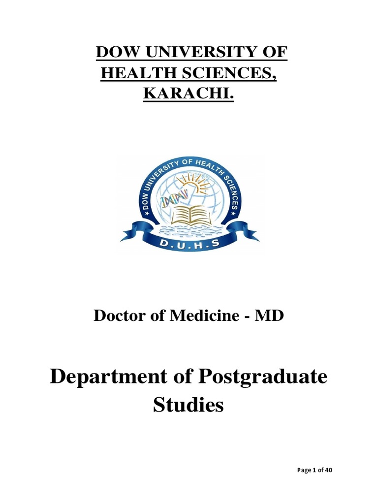 MD Program Course Outlines at Dow University | PDF | Thesis | Radiology