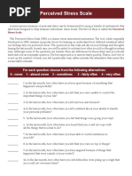 Perceived Stress Scale (PSS) & Example - Free PDF Download | PDF ...