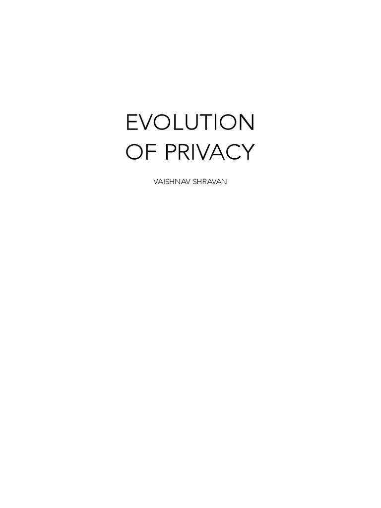 Evolution of Privacy: Vaishnav Shravan | PDF | Bus