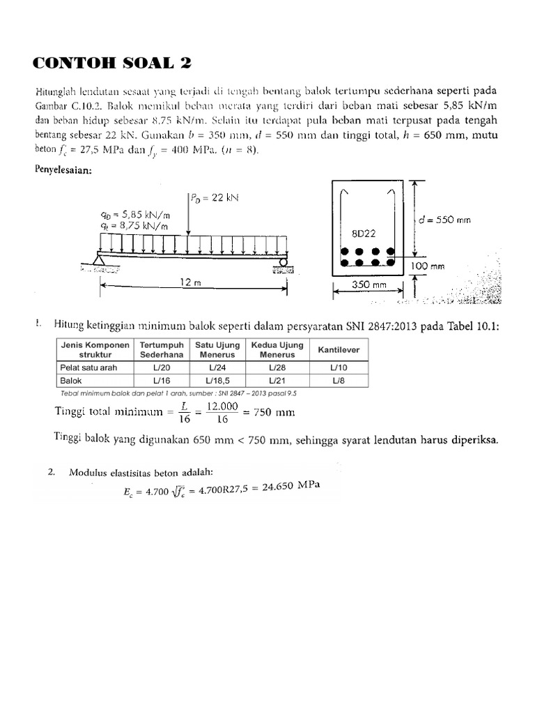 Contoh Soal 2 - Lendutan | PDF