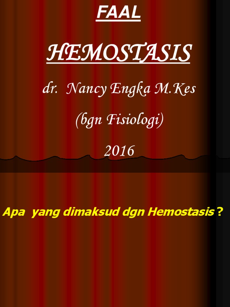 Faal Hemostasis (Nancy) (1) - 2 | PDF