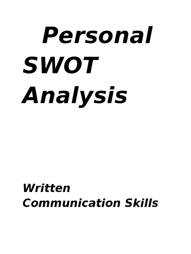 Personal SWOT Analysis | PDF | Motivation | Motivational
