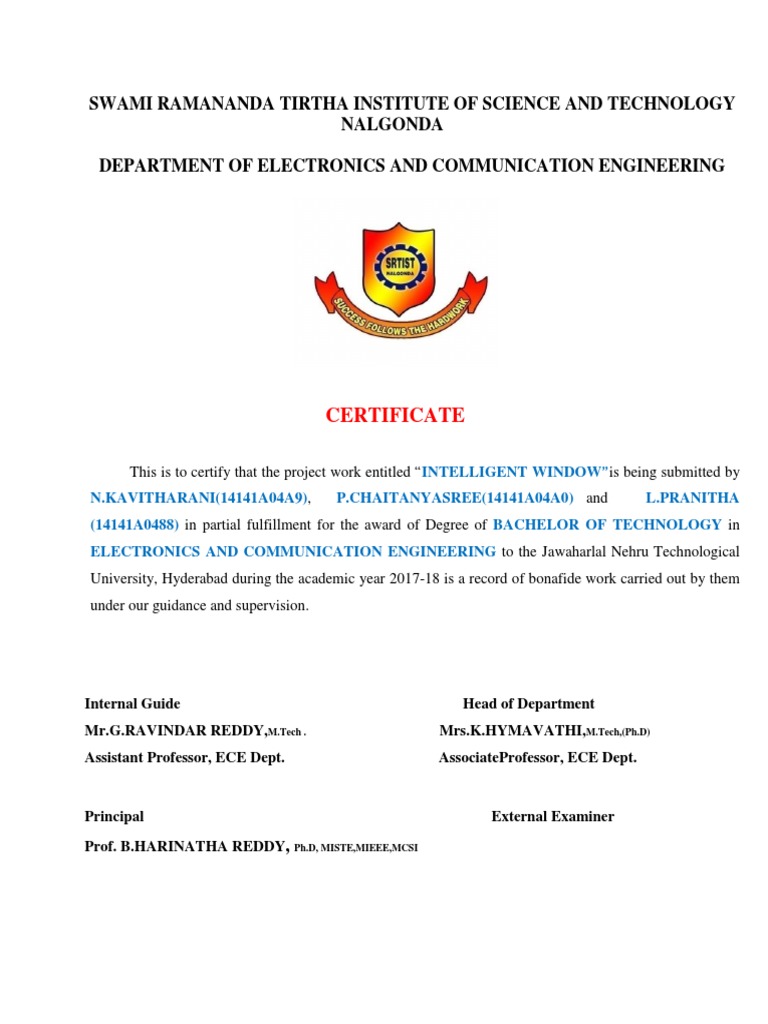 Swami Ramananda Tirtha Institute of Science and Technology Nalgonda ...