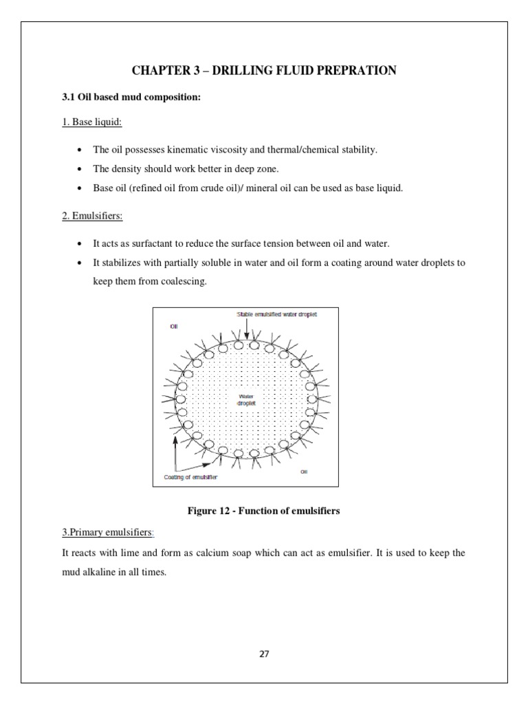 Chapter 3 - Drilling Fluid Prepration: 3.1 Oil Based Mud Composition ...