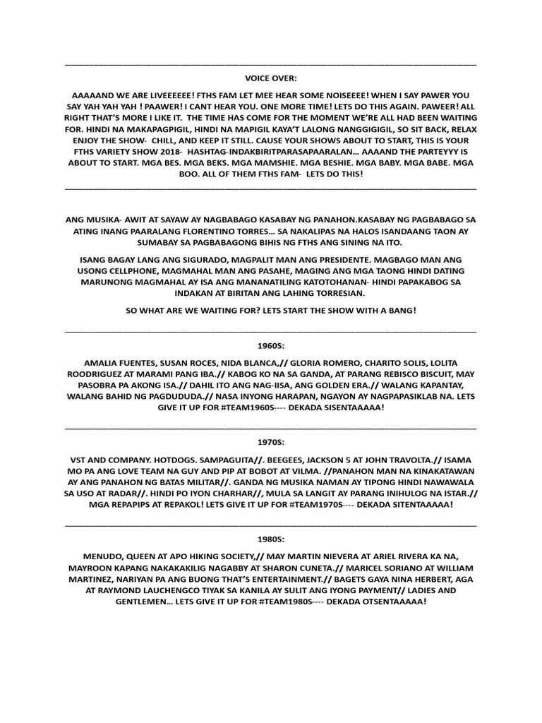 Foundation Day - Script | PDF