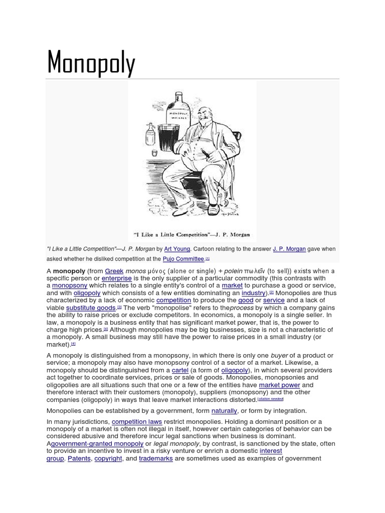 Monopoly: Greek Enterprise Monopsony Market Oligopoly Industry ...