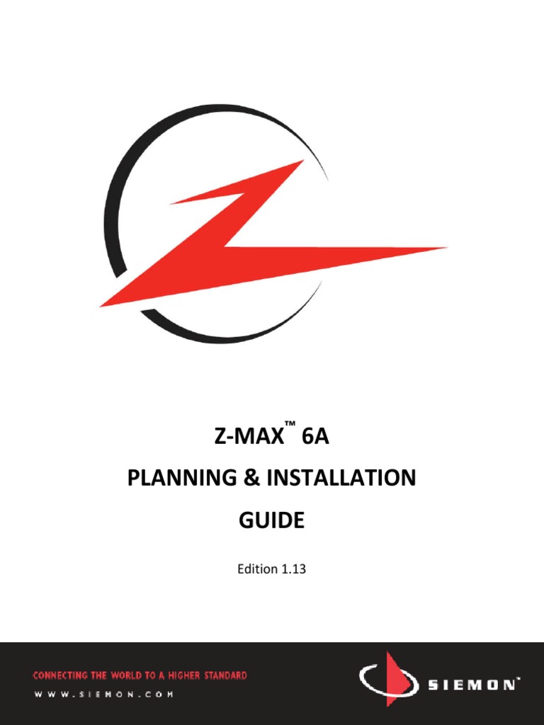 Z-MAX 6A Planning and Installation Guide - Ed1.13 | PDF ...