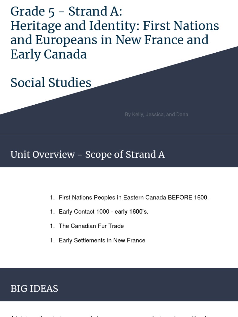 Social Studies Unit Plan | PDF | First Nations | New France