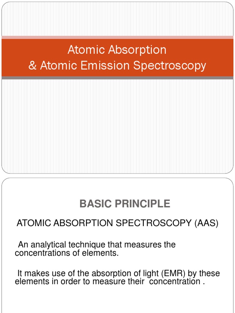 15 Spektro 01 Aas and Aes | PDF | Atomic Absorption Spectroscopy | Absorption Spectroscopy