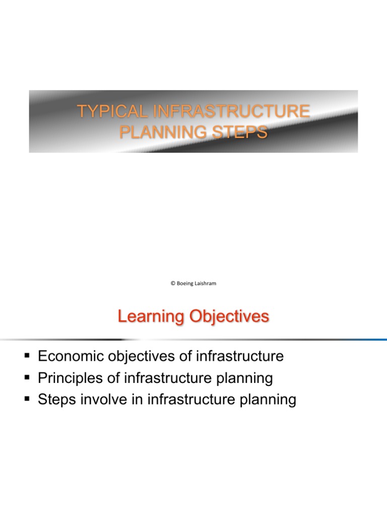CE 403 - Topic 2 - Typical Infrastructure Planning Steps | PDF ...