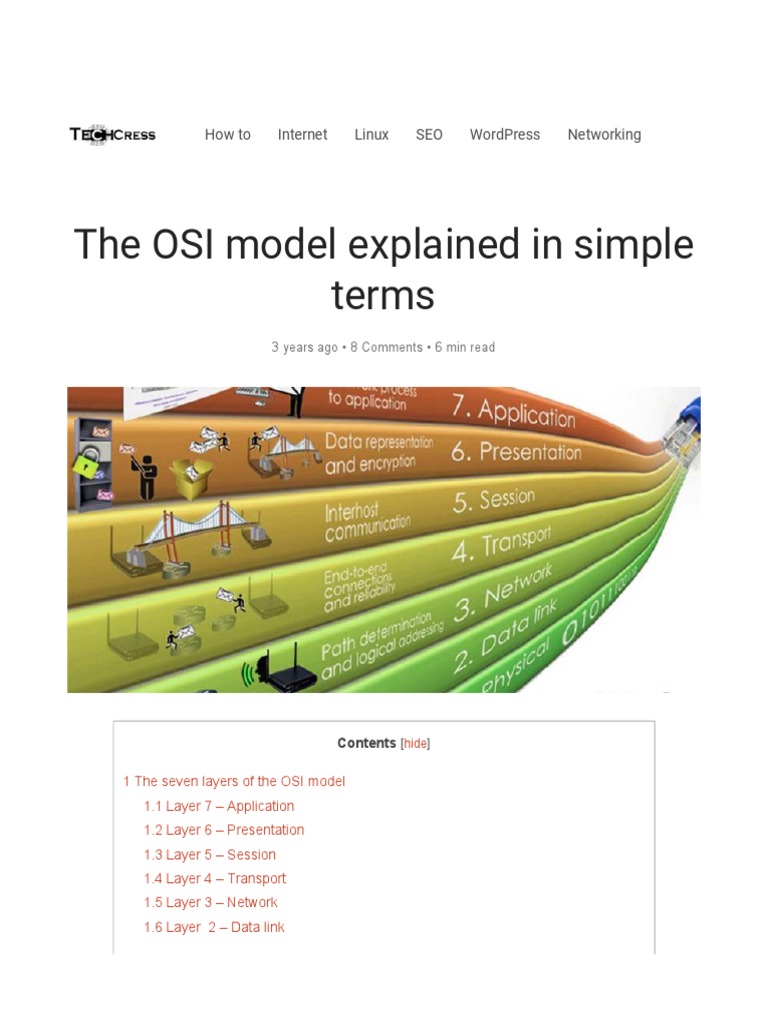 The OSI Model Explained in An Easy To Understand Way | PDF | Osi Model ...