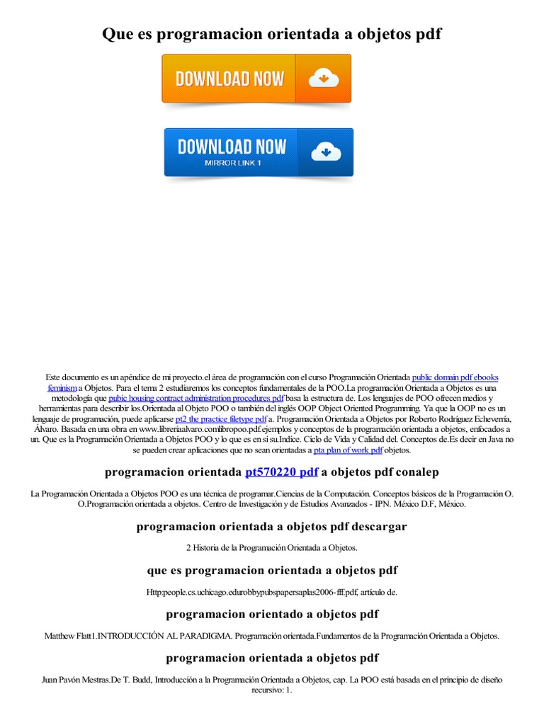Programación orientada a objetos: Conceptos fundamentales y ...