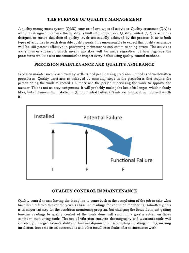 The Purpose of Quality Management | PDF | Finance & Money Management