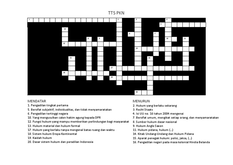 PPKN - Soal Tts | PDF