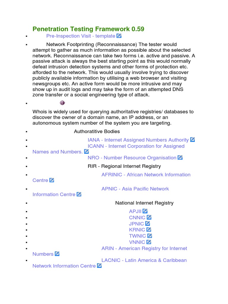 Penetration Testing Framework 0.59 | PDF | Domain Name System | File ...