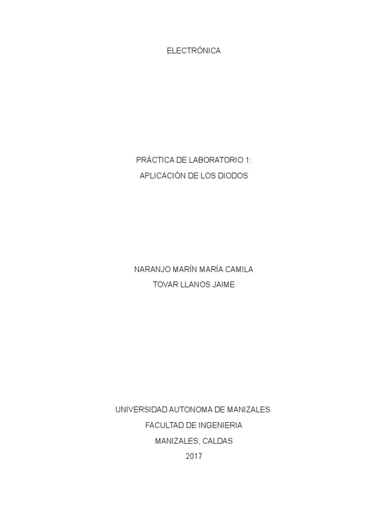 Informe Lab 1 | PDF | Rectificador | Diodo