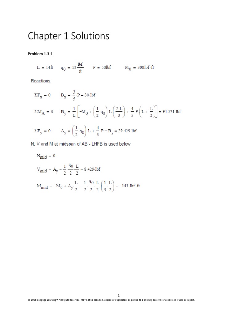 Chapter 1 Solutions: Problem 1.3-1 | Download Free PDF | Civil Law ...
