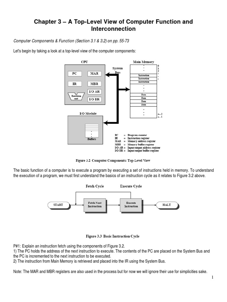 Chapter 3 - A Top-Level View of Computer Function and Interconnection | PDF | Input/Output ...