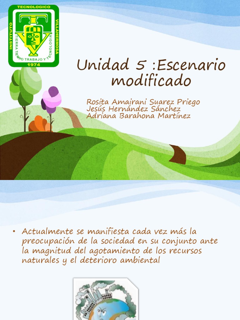 Unidad 5 escenario modificado | Desarrollo sostenible | Sustentabilidad