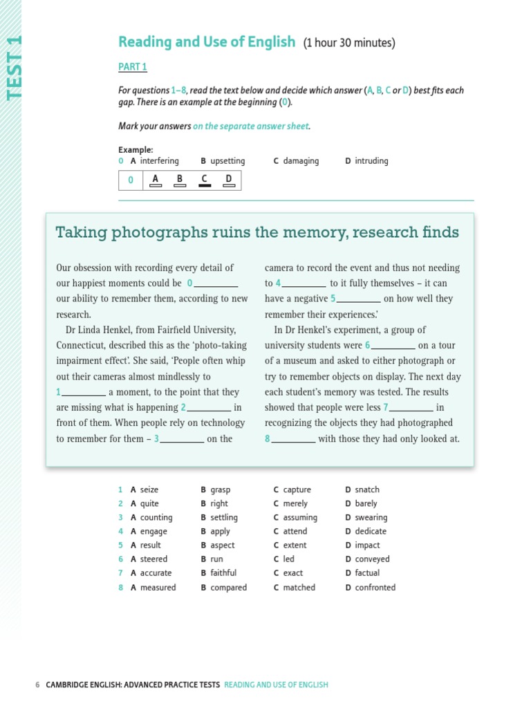 CAE Practice Test PDF | PDF | Psychological Concepts | Communication