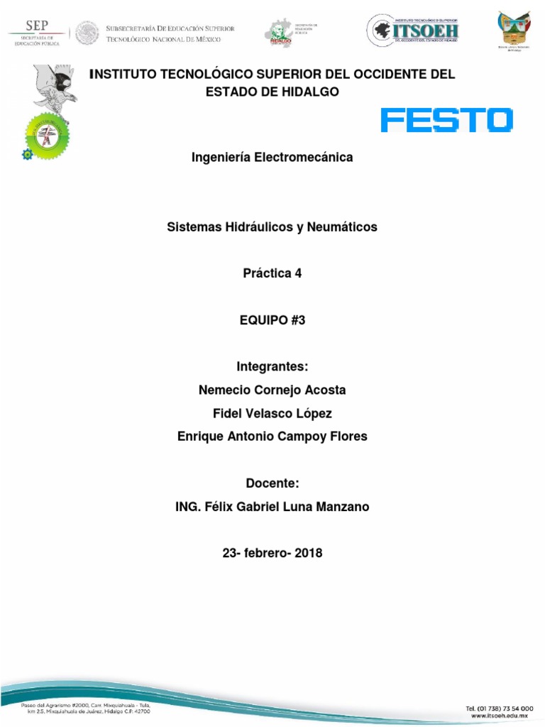 Practica 4 de Festo | PDF | Solenoide | Neumática