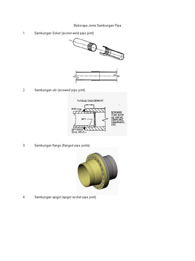 Beberapa Jenis Sambungan Pipa | PDF | Technology & Engineering
