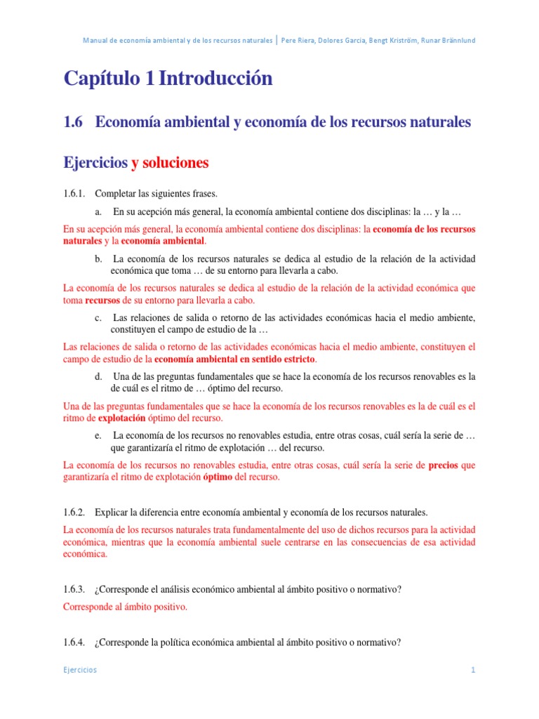 1.6S Economía Ambiental y Economía de Los Recursos Naturales | PDF ...
