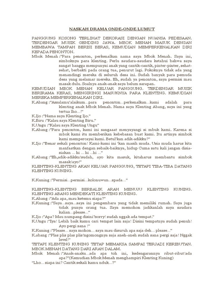 Naskah Drama Onde | PDF | Seni