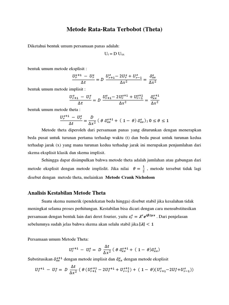 Metode Rata-Rata Terbobot Theta | PDF