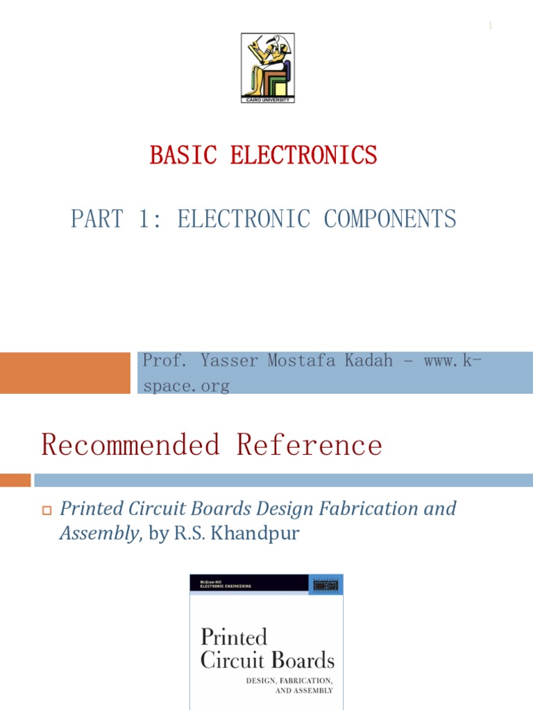 Basic Electronics: Part 1: Electronic Components | PDF | Capacitor ...