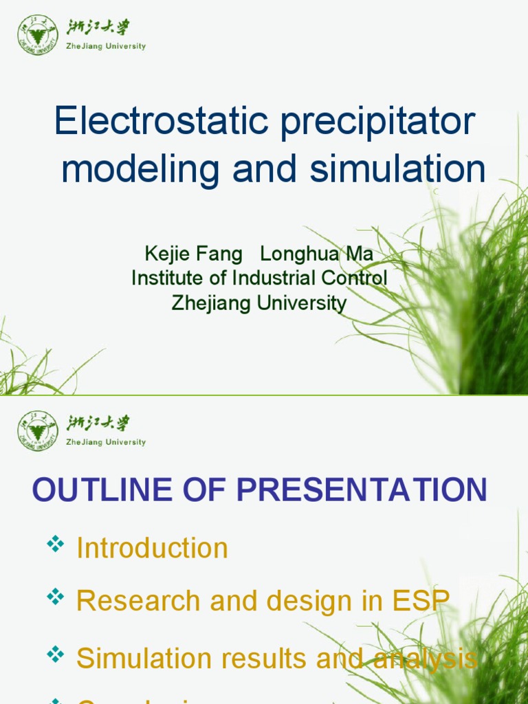 Electrostatic Precipitator Modeling and Simulation | PDF | Electric ...