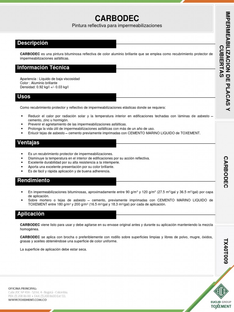 Carbodec Toxement | PDF | Cemento | Pintar