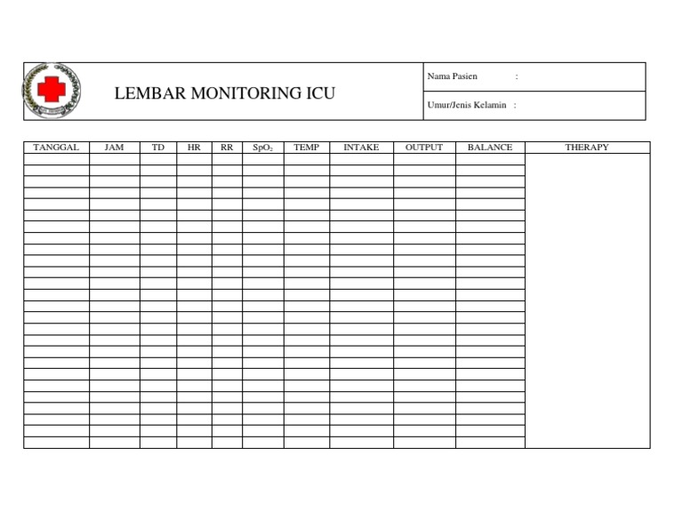 Lembar Monitoring Icu | PDF