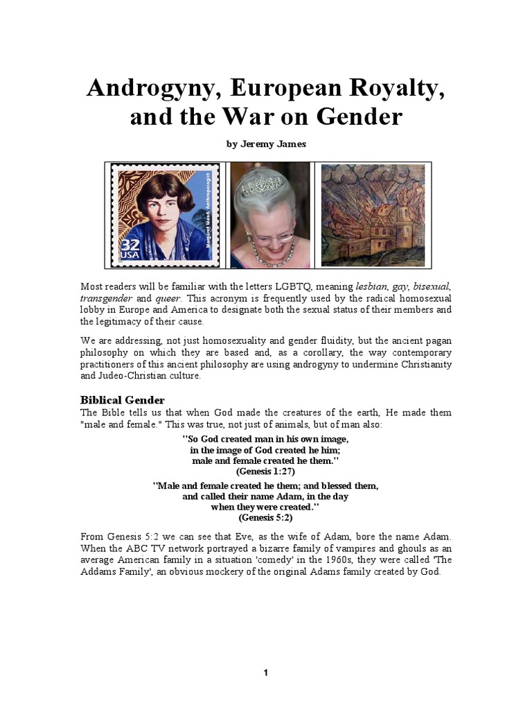 Androgyny, Royalty, and The War On Gender | PDF | Gender | Gender Studies