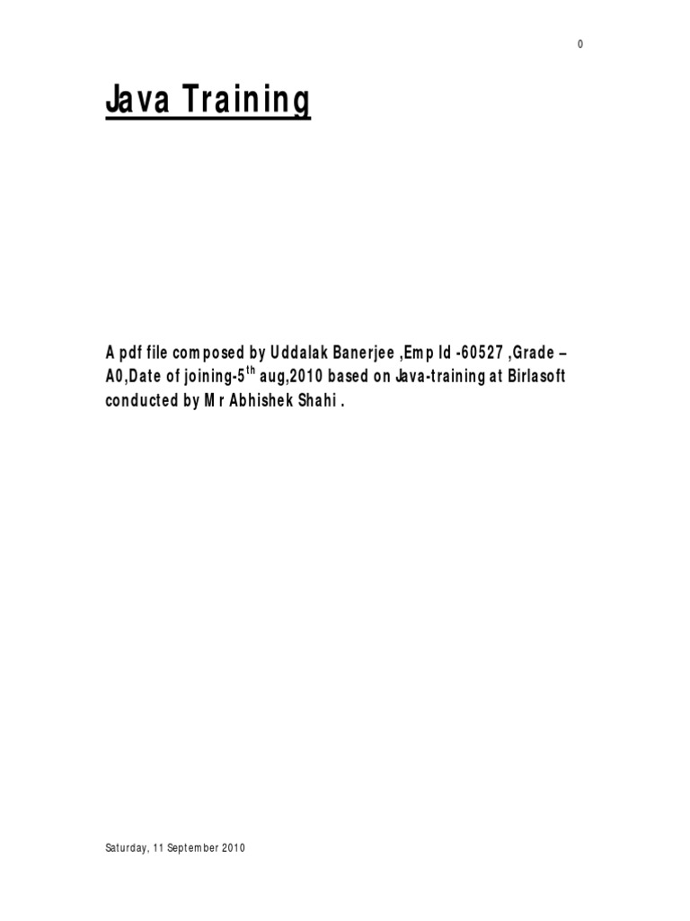 UBJSTRAINING | Download Free PDF | Java Virtual Machine | Class (Computer Programming)