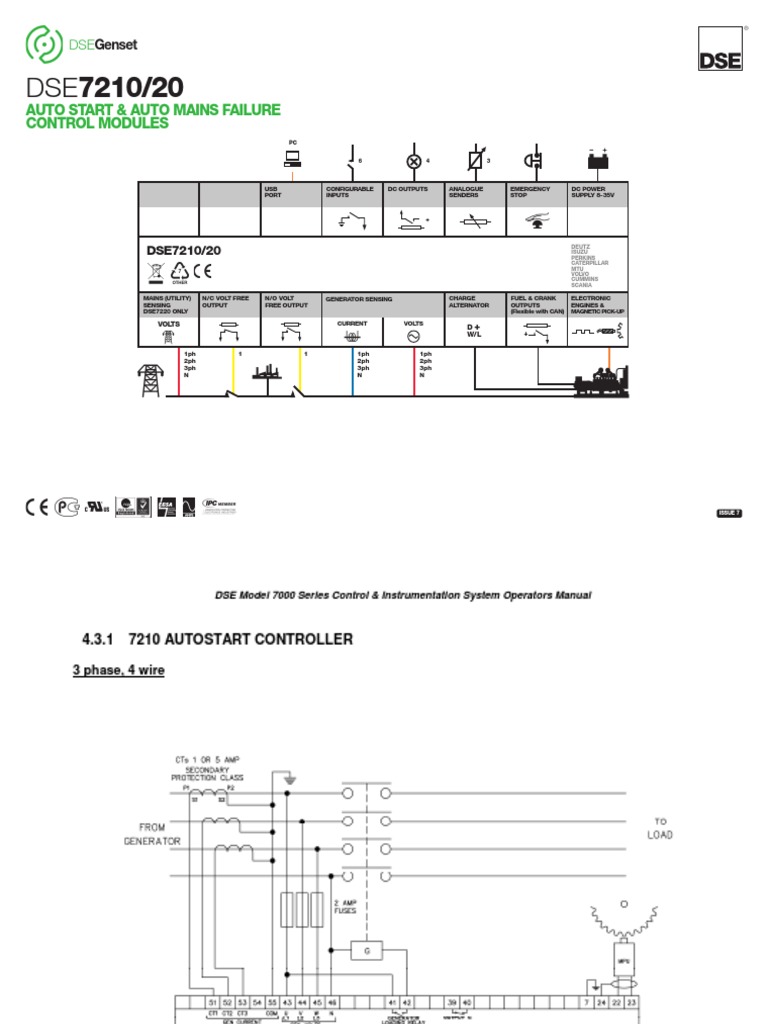 Dse7210 20 Diagram | PDF | Electromagnetism | Electric Power