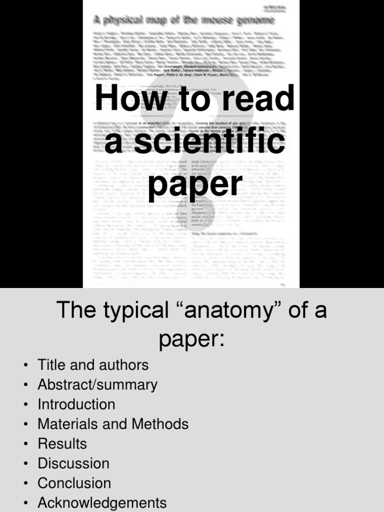 How To Read A Scientific Paper | PDF | Reading Comprehension | Experiment