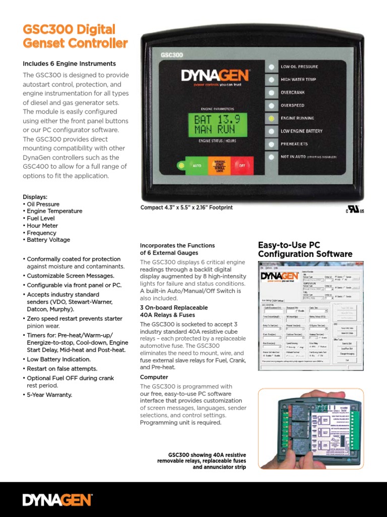 Dynagen 2014 SpecSheets GSC300 | PDF | Relay | Switch